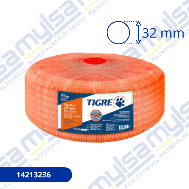 TUBO ELECTRICO CORRUGADO TIGREFLEX 25MX32MM